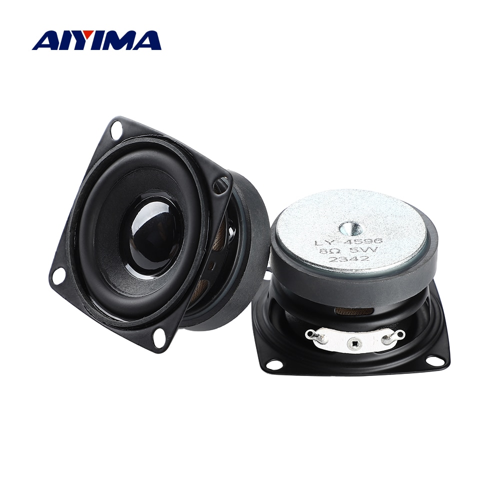 AIYIMA 2Pcs Subwoofer Speakers 2 Inch 4 Ohm/8 Ohm 5W Full Range Mini Woofer DIY BT Home Amp ...