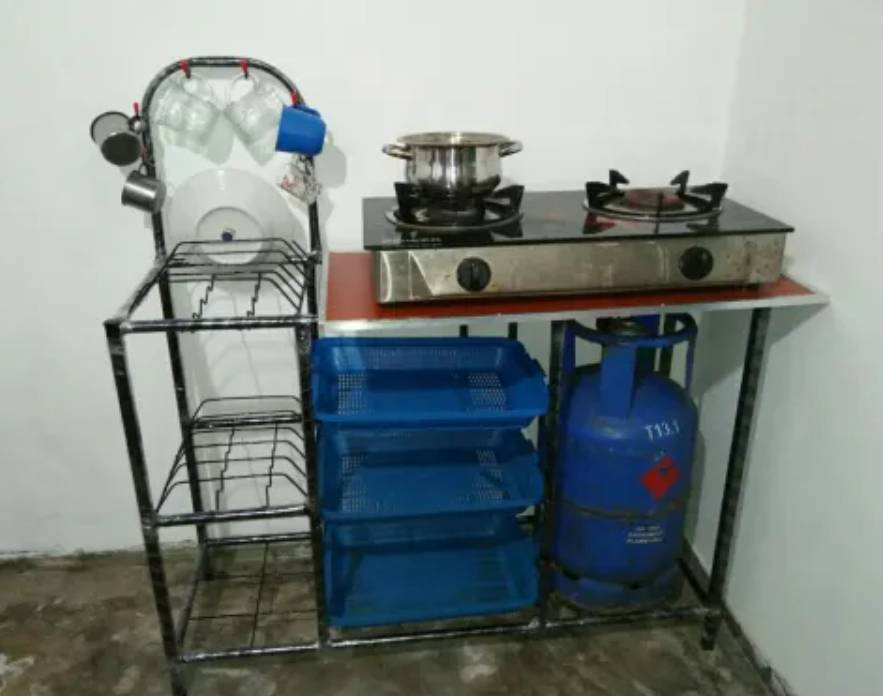 Gas Cooker/Stove Table Stand Kitchen Organiser Rack with Plate Rack ...