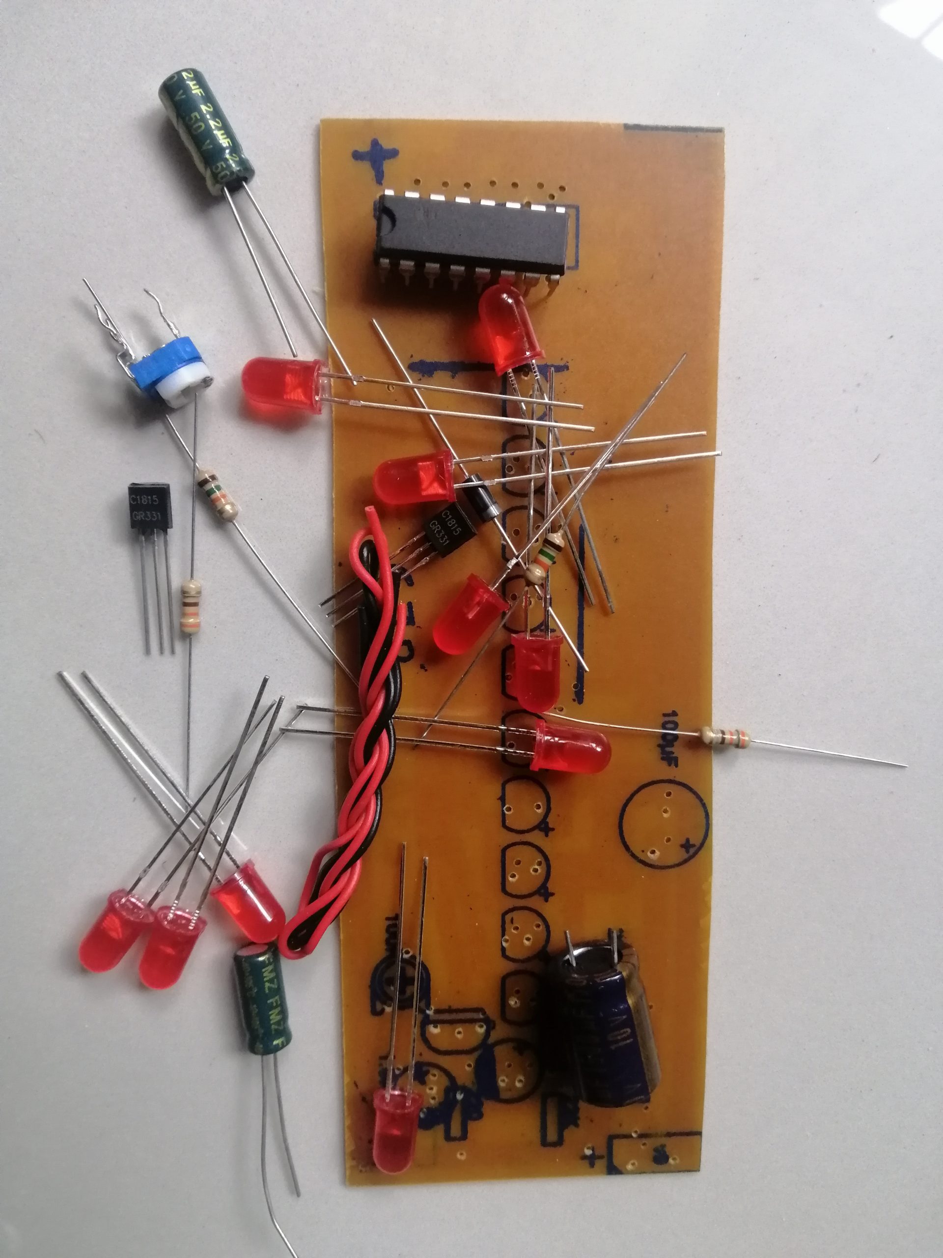 10/20 LED Knight Rider PCB Kit with Parts/ PCB Only, Production Diy Kit ...