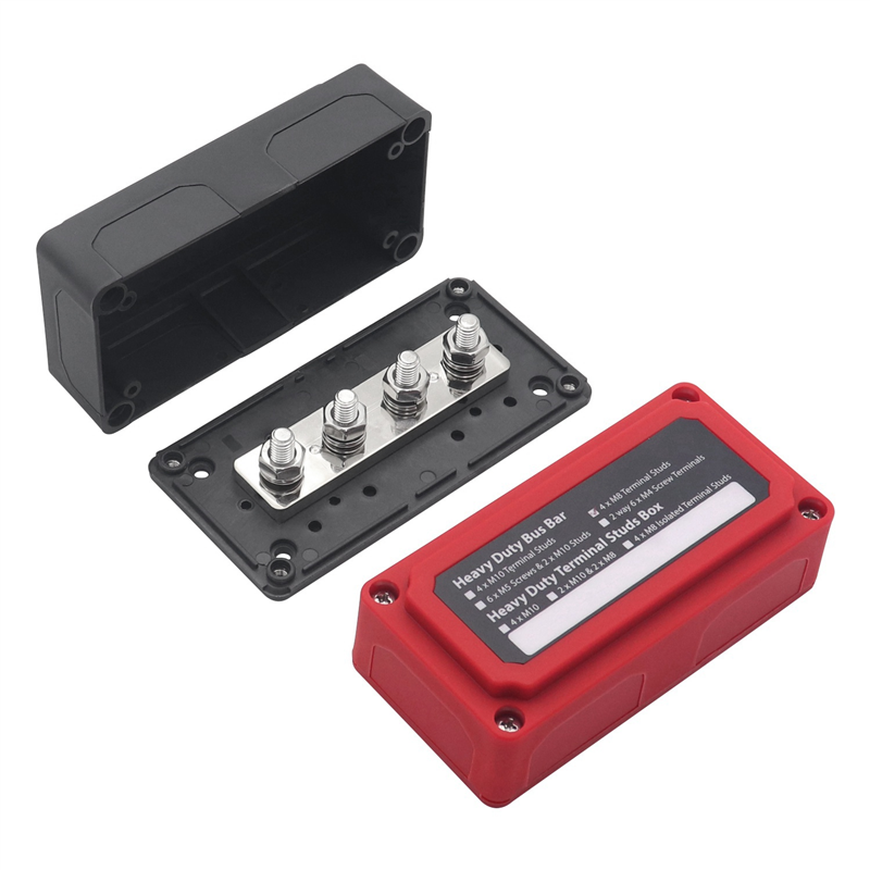 2PCS 300A Bus Bar Stud Distribution Block Busbar Heavy Duty Power Distribution Block Busbar Box ...