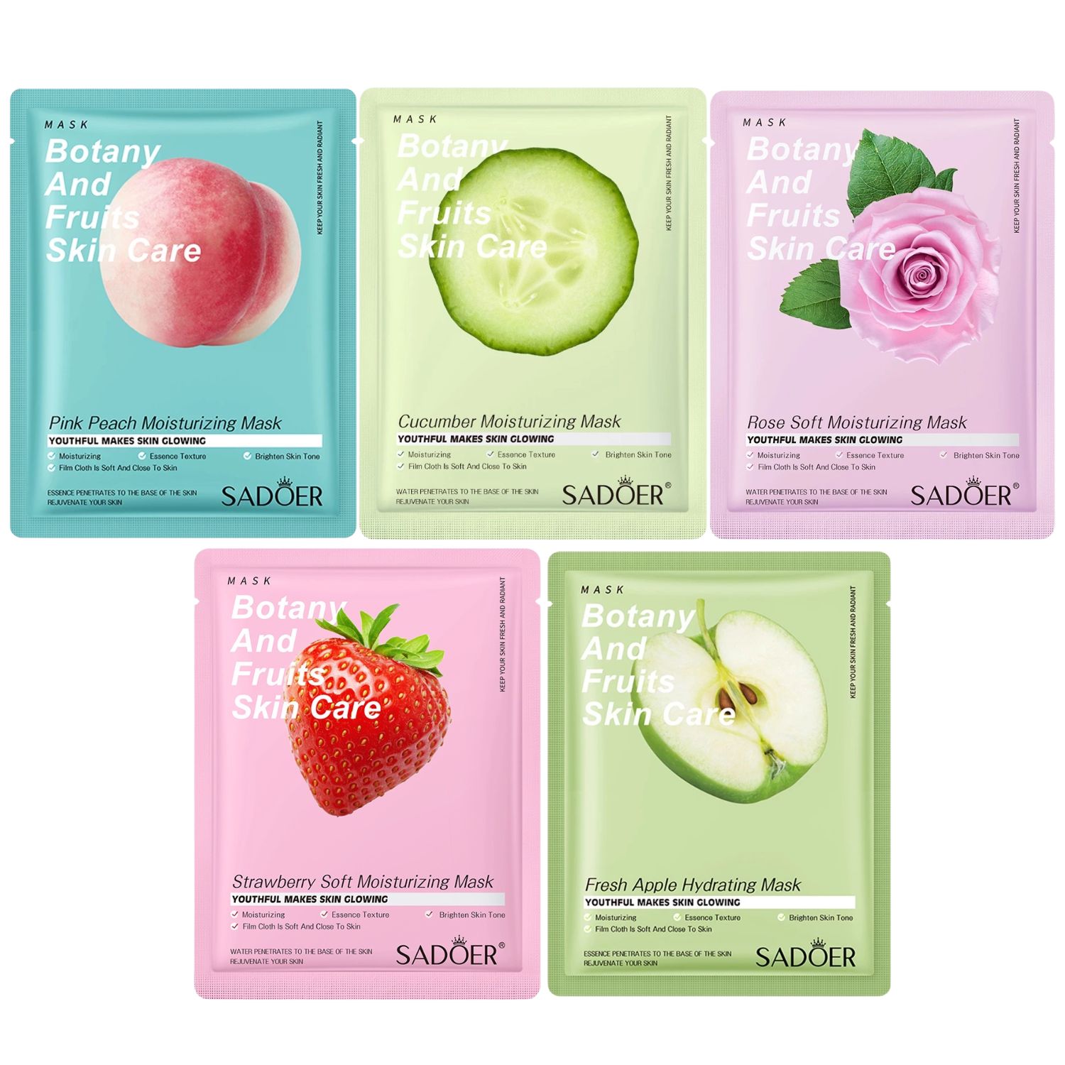 Hydrating Facial Sheet Mask with Natural Fruit & Plant Extracts ...