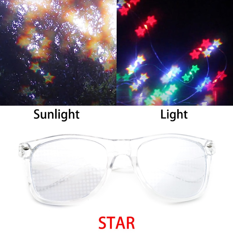 2021 New Premium Diffraction 3D Prism Raves Glasses Plastic For s Display Laser Shows Rainbow ...