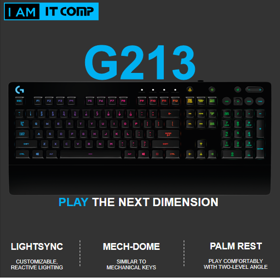 Logitech G213 Prodigy RGB Gaming Keyboard with RGB Lighting , Spill ...