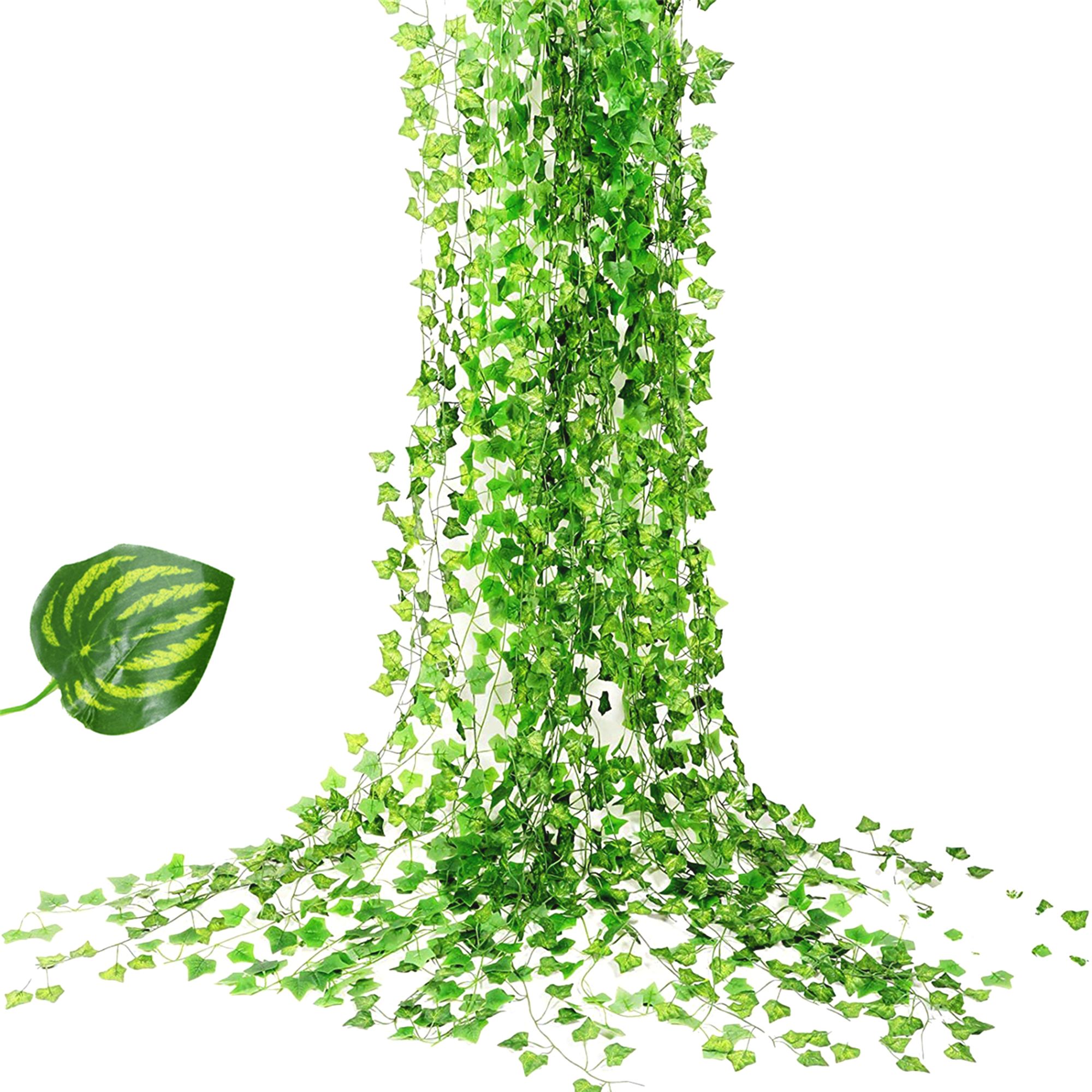 210CM Green Vine Silk Artificial Ivy Hanging Leaf Garland Plants Creeper Leaf Home Decor Wedding ...