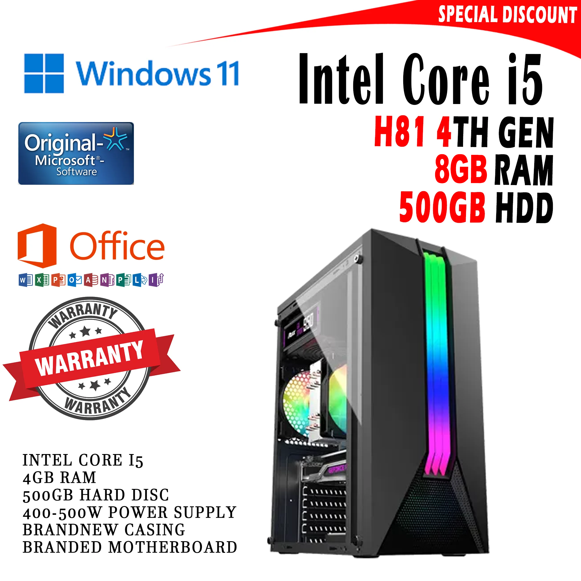 Core i5 H81 4th Gen Desktop computer 4GB / 8GB /16GB RAM 500GB | Daraz.lk