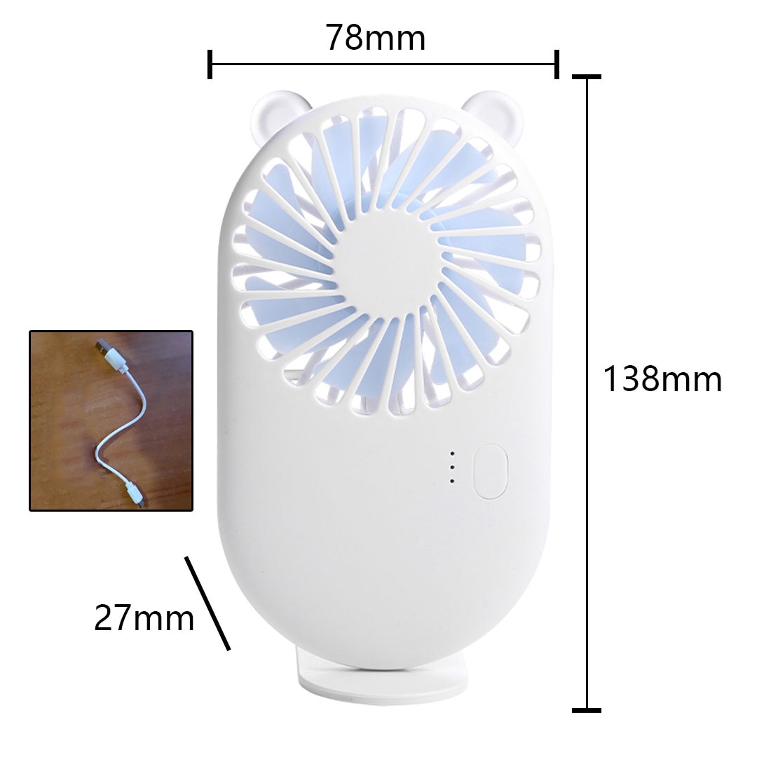 Portable USB Mini Fans Electric Air Cooler Fan Handheld Rechargable ...
