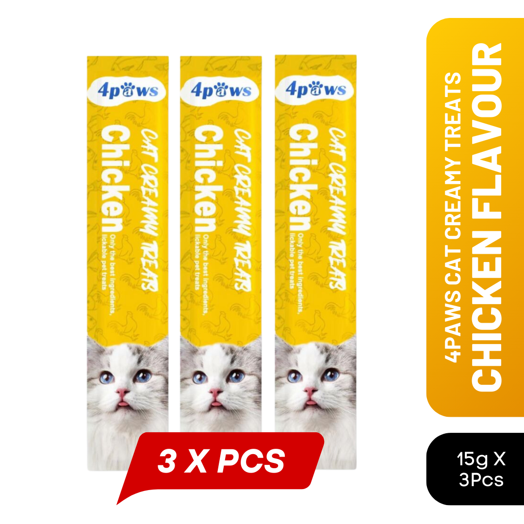 4Paws Creamy Treats for Cats (Chicken Flavoured)15g X 3PCS | Daraz.lk