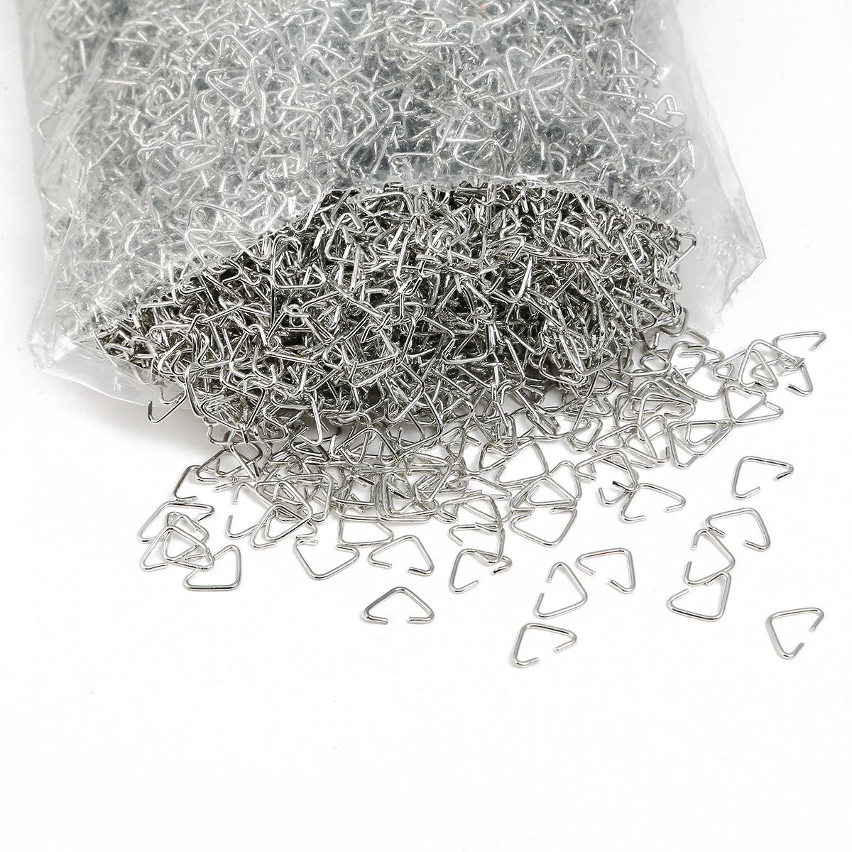 20-50pcs/lot Metal Iron Triangle Clasps Buckle Connector Jump Rings For ...