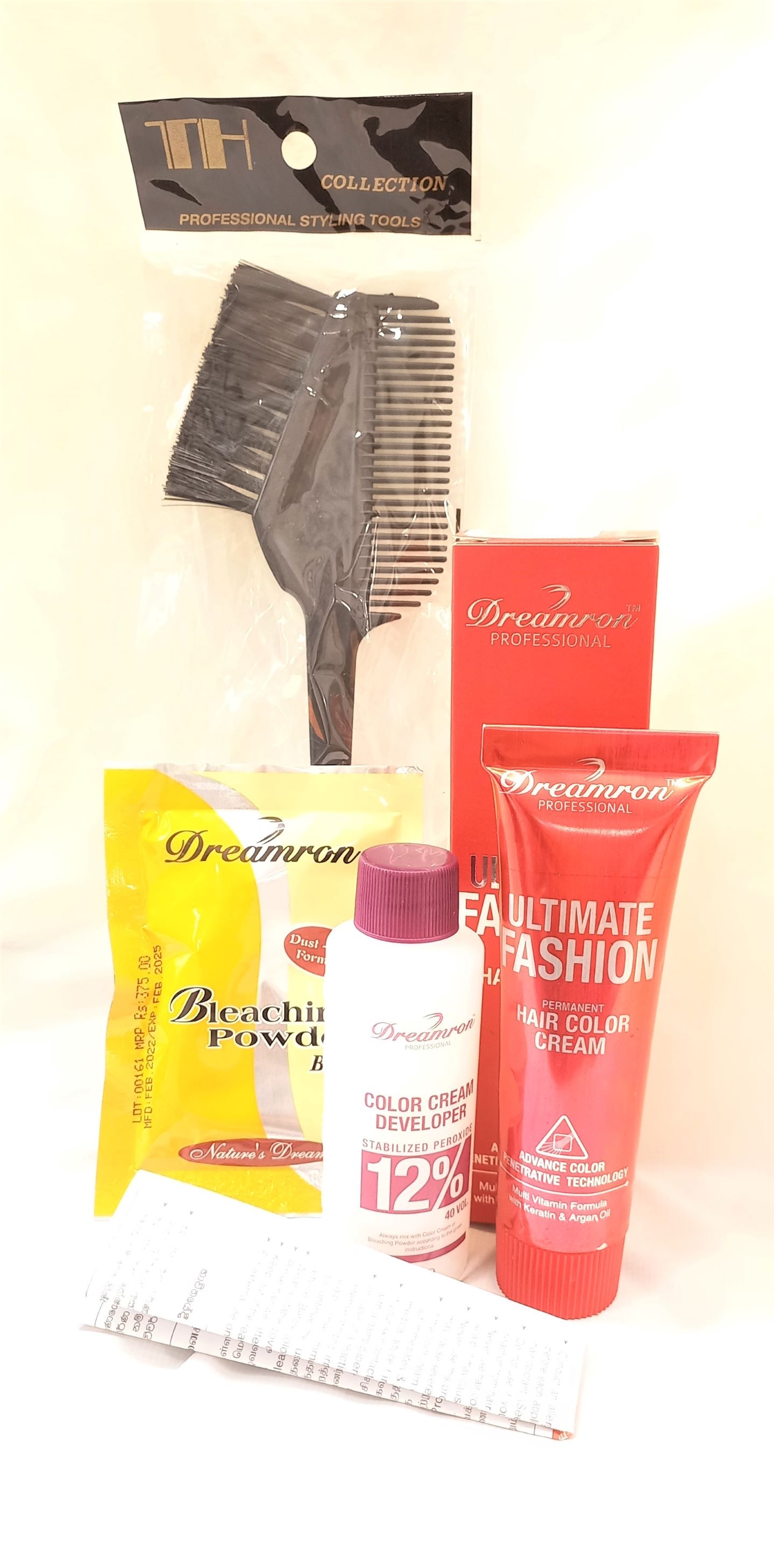 Dreamron Hair Color Kit ( Dreamron Fashion Hair Color 60Ml+ Bleaching ...