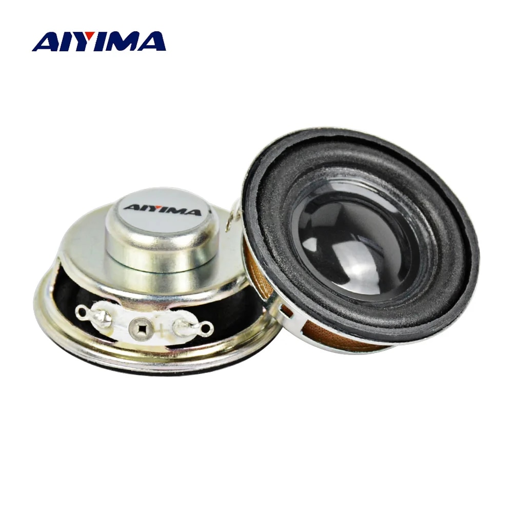 AIYIMA 2Pcs 1.5 Inch Mini Portable Speakers 40MM 4 Ohm 3W Full Range Audio Speaker Stereo Sound ...