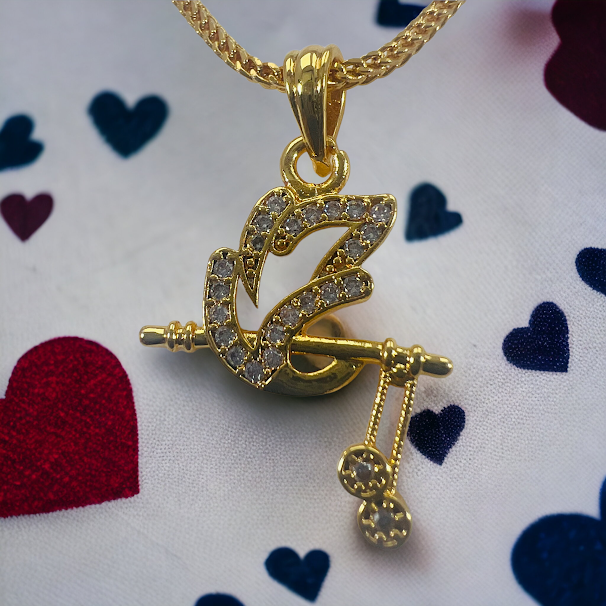 Gold Plated Chein 2MM fox Chain with Beautiful leaf pendant for women ...