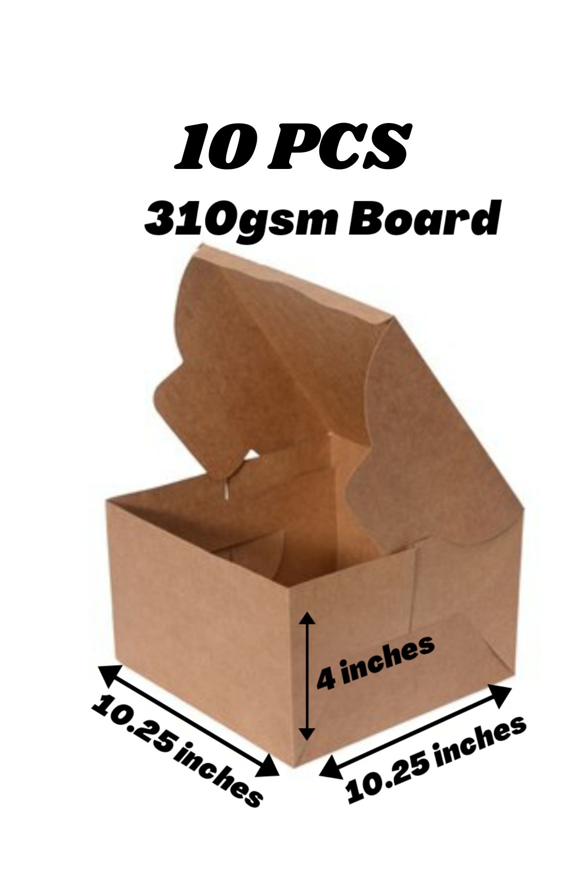 Brown Kraft Cake Boxes - 10pcs kraft cake gsm 310 board 10X10 | Daraz.lk