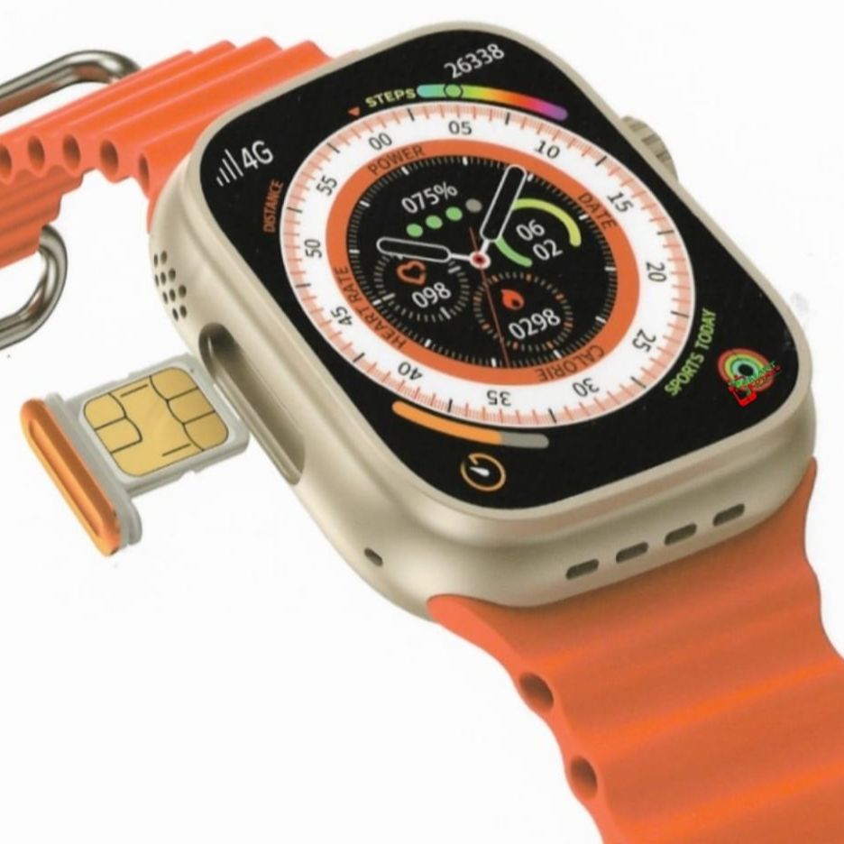 4GB Ram 64GB Rom Modio 4G Ultra Smart Watch 2.2 inch Display 3 Pairs ...