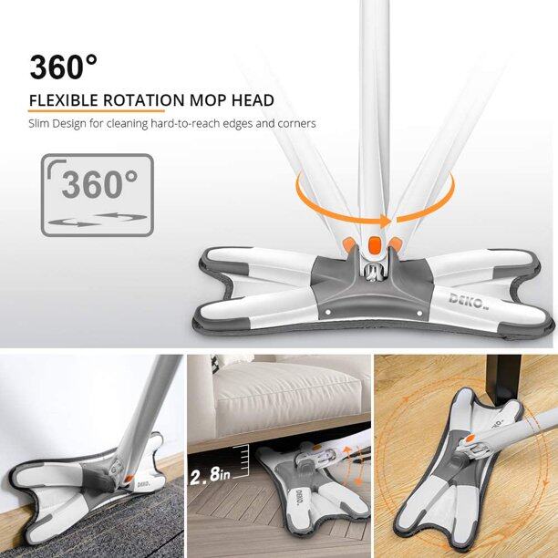 X - Shaped Micro Fiber 360° Rotating Lazy Mop the Folding Self - Twist ...