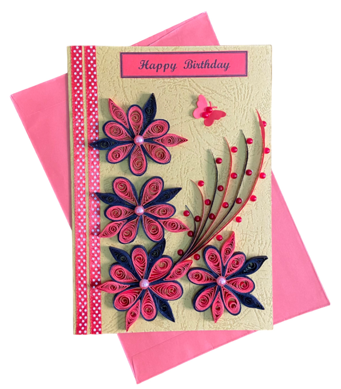 Handmade paper guiling greeting card for birthday | Daraz.lk