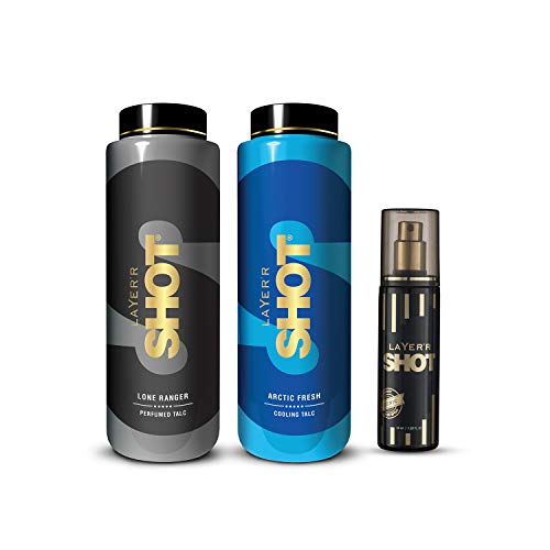 Layer'r Shot Arctic Fresh Cooling Talc for men 100gm, Lone Ranger ...