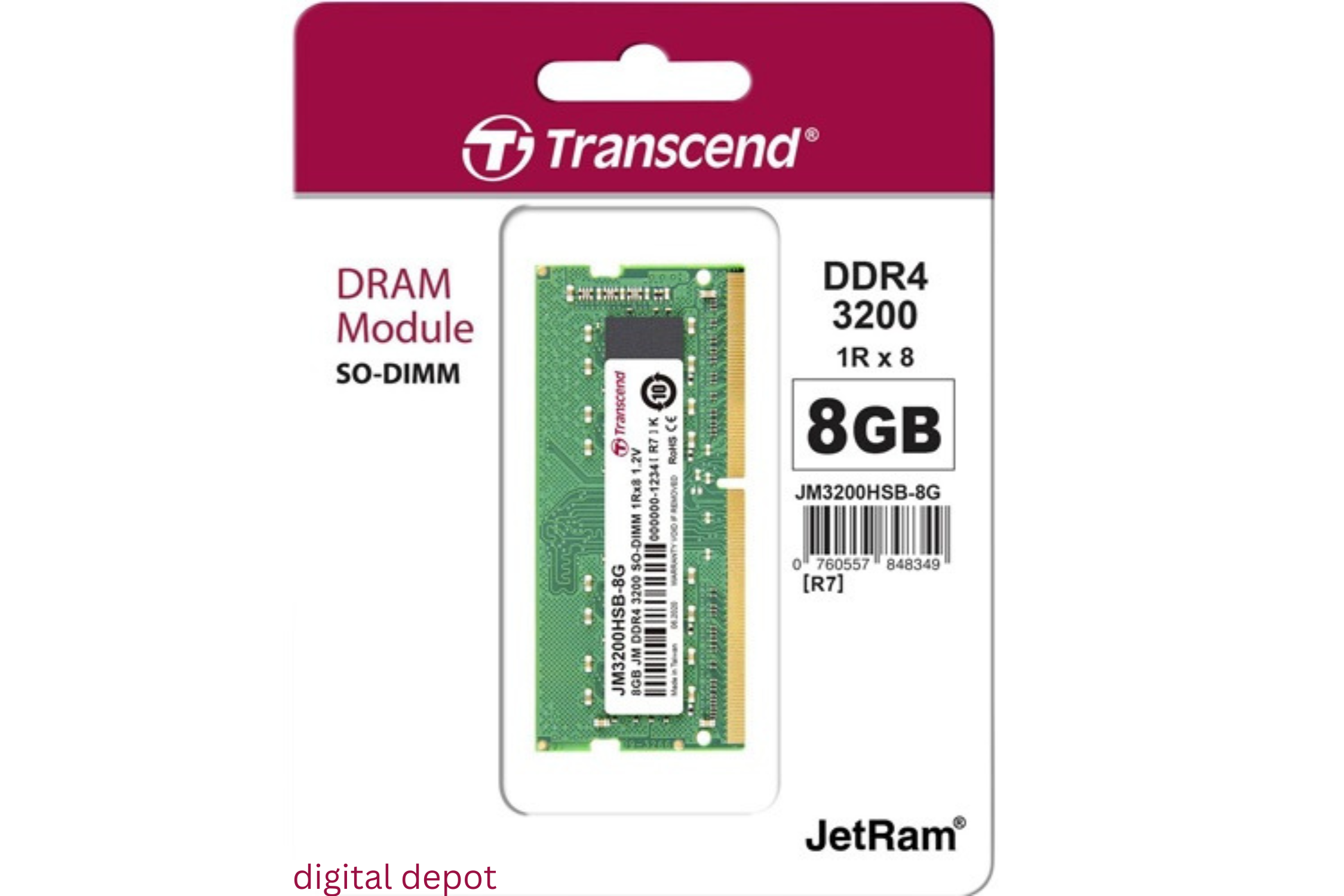 Transcend 8GB 3200MHz DDR4 Laptop Notebook Ram | Daraz.lk
