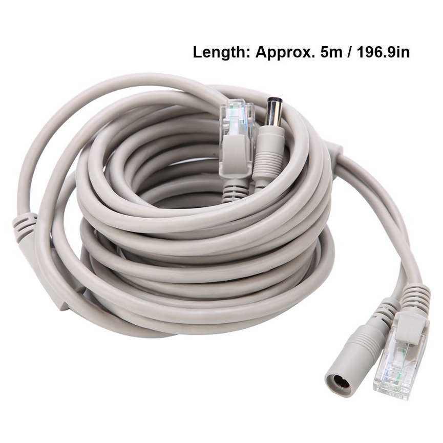 5M/10M/15M/20M RJ45+ Ethernet CCTV Cable for IP Cameras NVR System ...