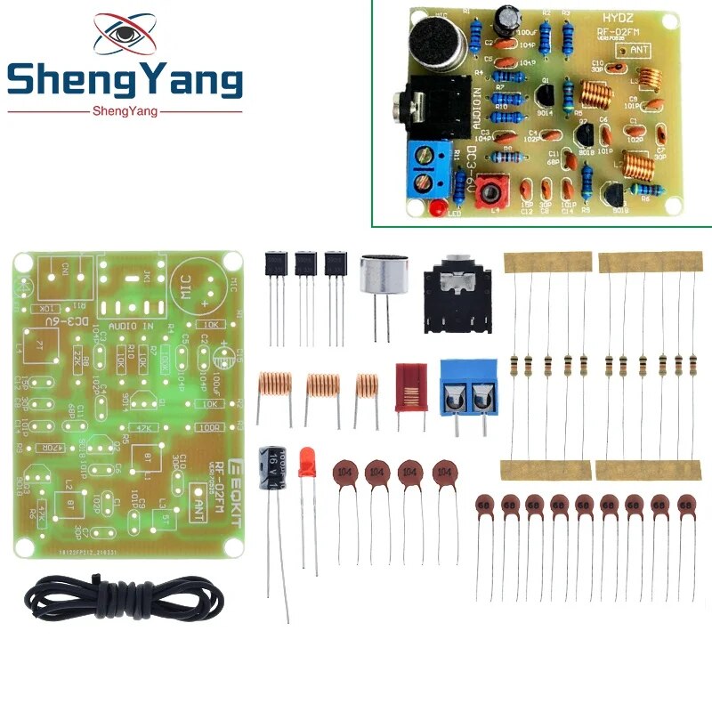 88-108MHz FM Frequency Modulation Wireless Microphone Module DIY Kits ...