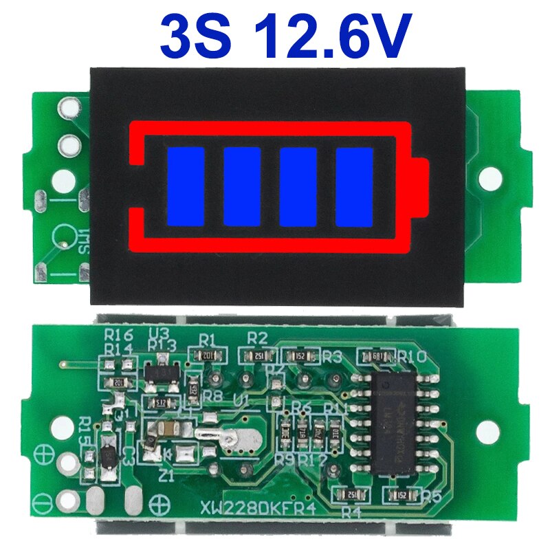 1-8S 1S/2S/3S/4S Single 3.7V Lithium Battery Capacity Indicator Module ...