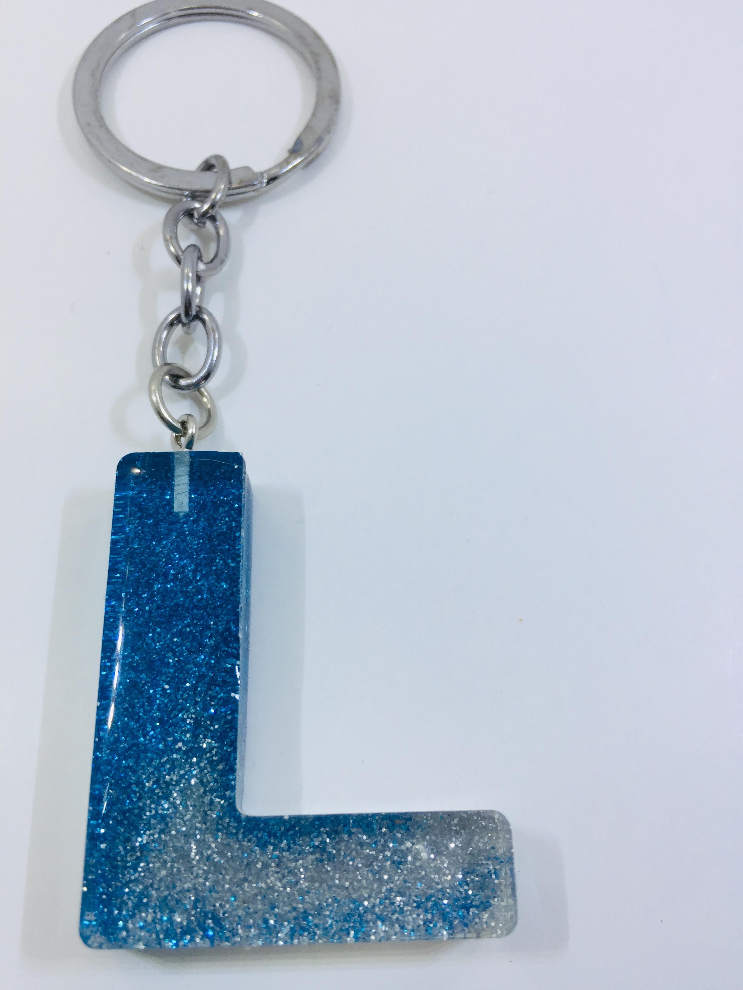 Key tag -Crestal Clear Epoxy Resin English Letter Key Chain.26 English ...