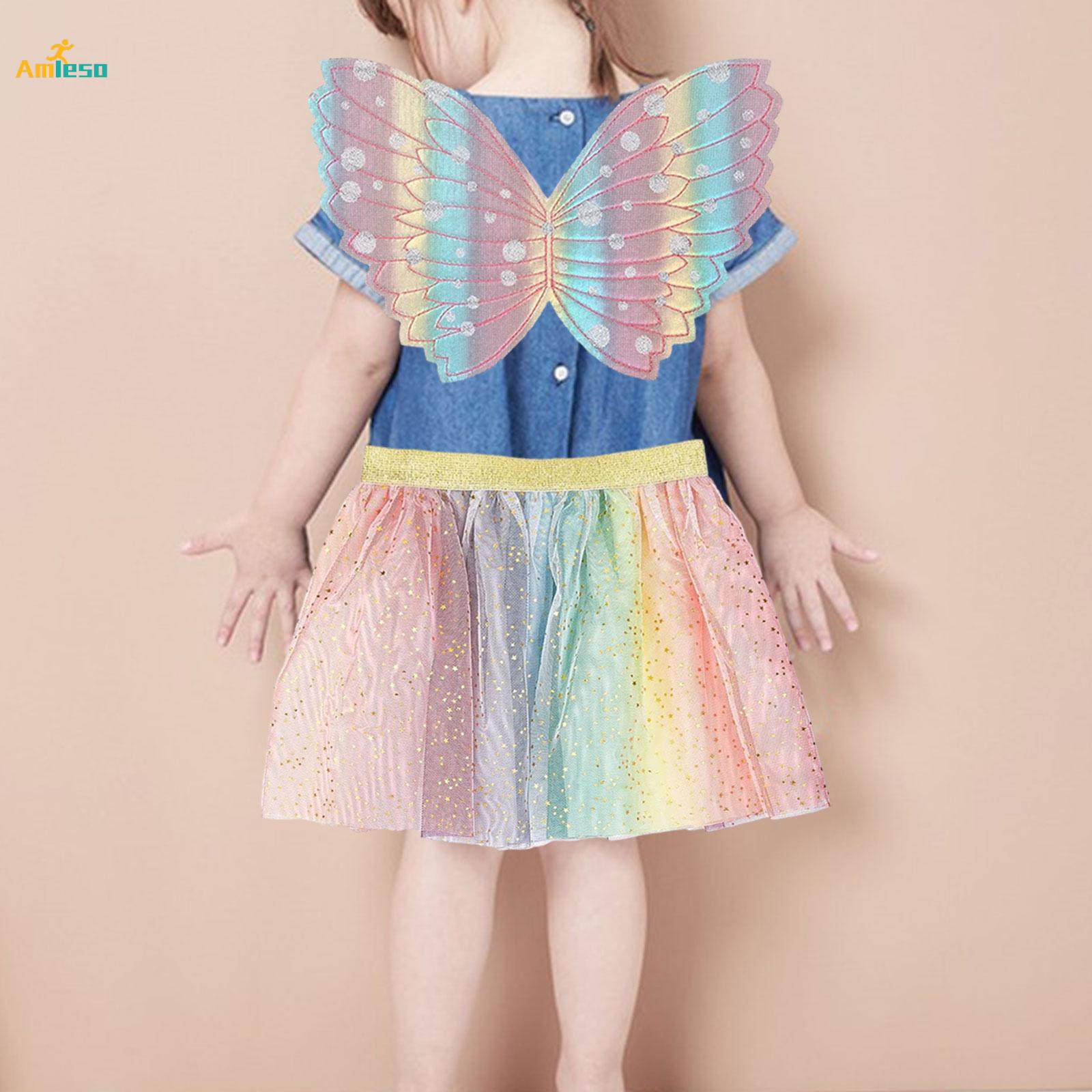 Girls Fairy Costume Dressing up Fancy Dress Roles Play Birthday Fairy ...
