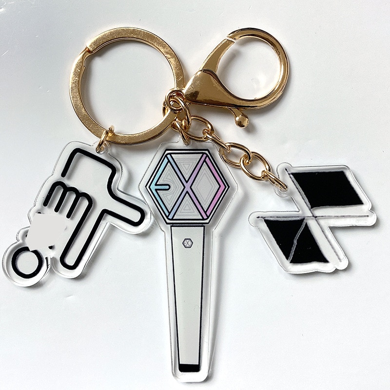 Kpop Stray Kids Light Stick Mini Keychain Acrylic Keyring Pendant High ...
