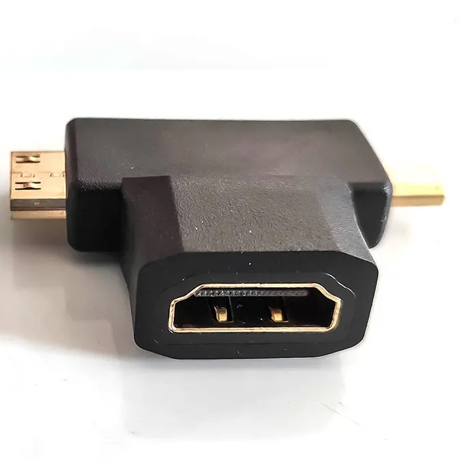 HDMI adapter 3 in 1 MICRO HDMI Input MINI HDMI Input Male to Female ...