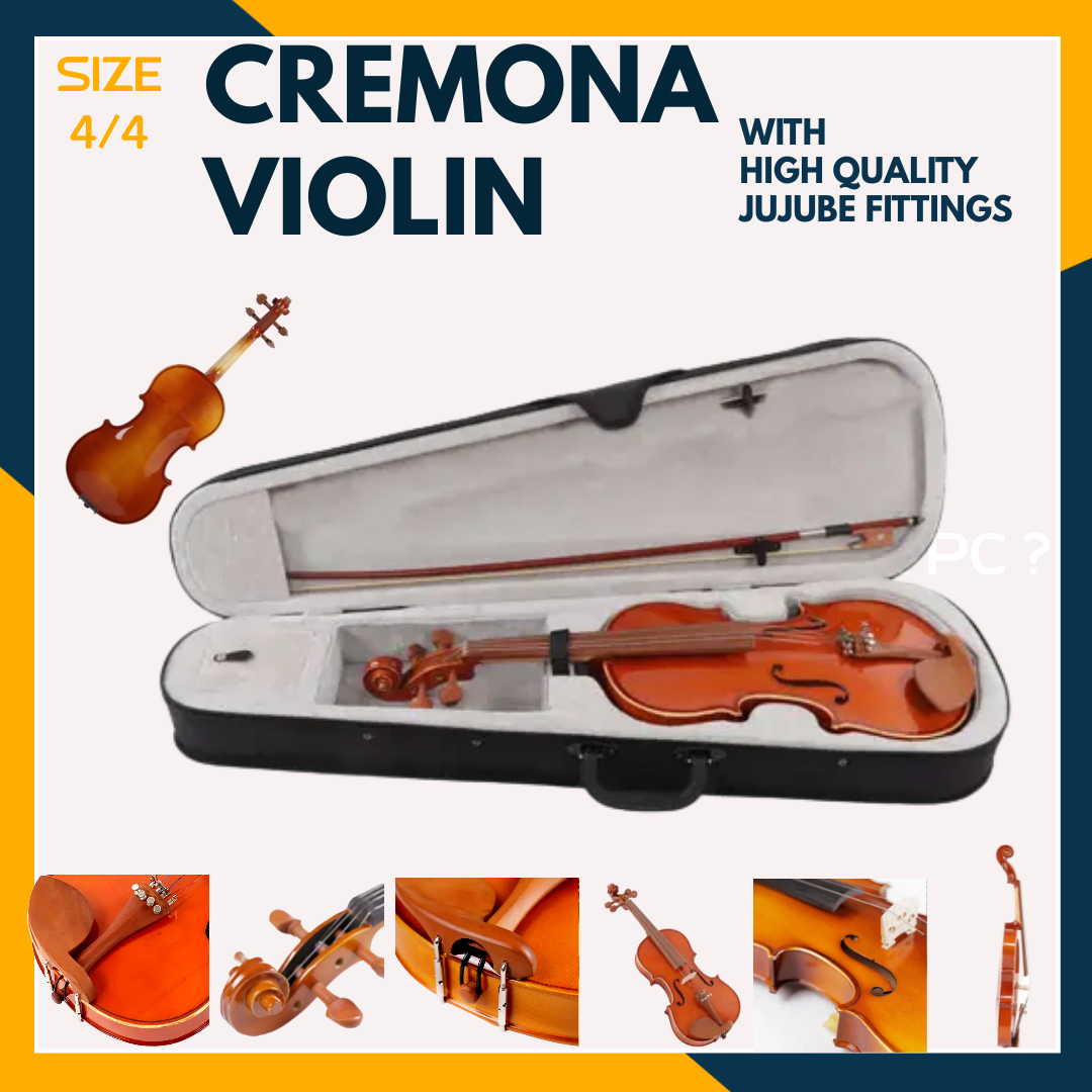 Cremona Acoustic Spruce Top Solid Wood Maple Violin 4/4 Jujube Wood ...