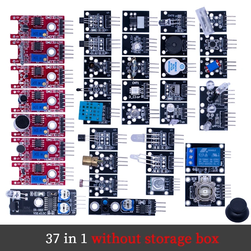 45 in 1 Sensors Modules 16 Kinds Starter Kit For Arduino Raspberry Pi ...