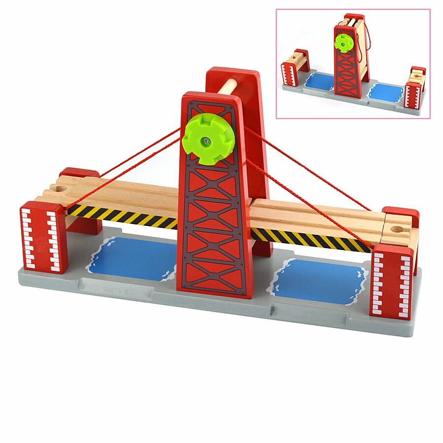 Wooden Track Train Railway Bridge Accessoriess Roadblock Set Tunnel ...