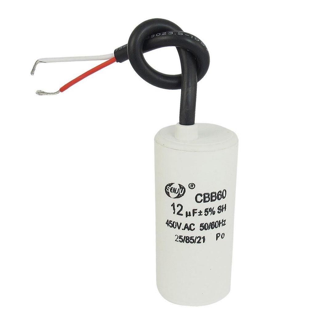Motor Run Capacitor 12uf 450Vac 50/60Hz White Capacitor | Daraz.lk