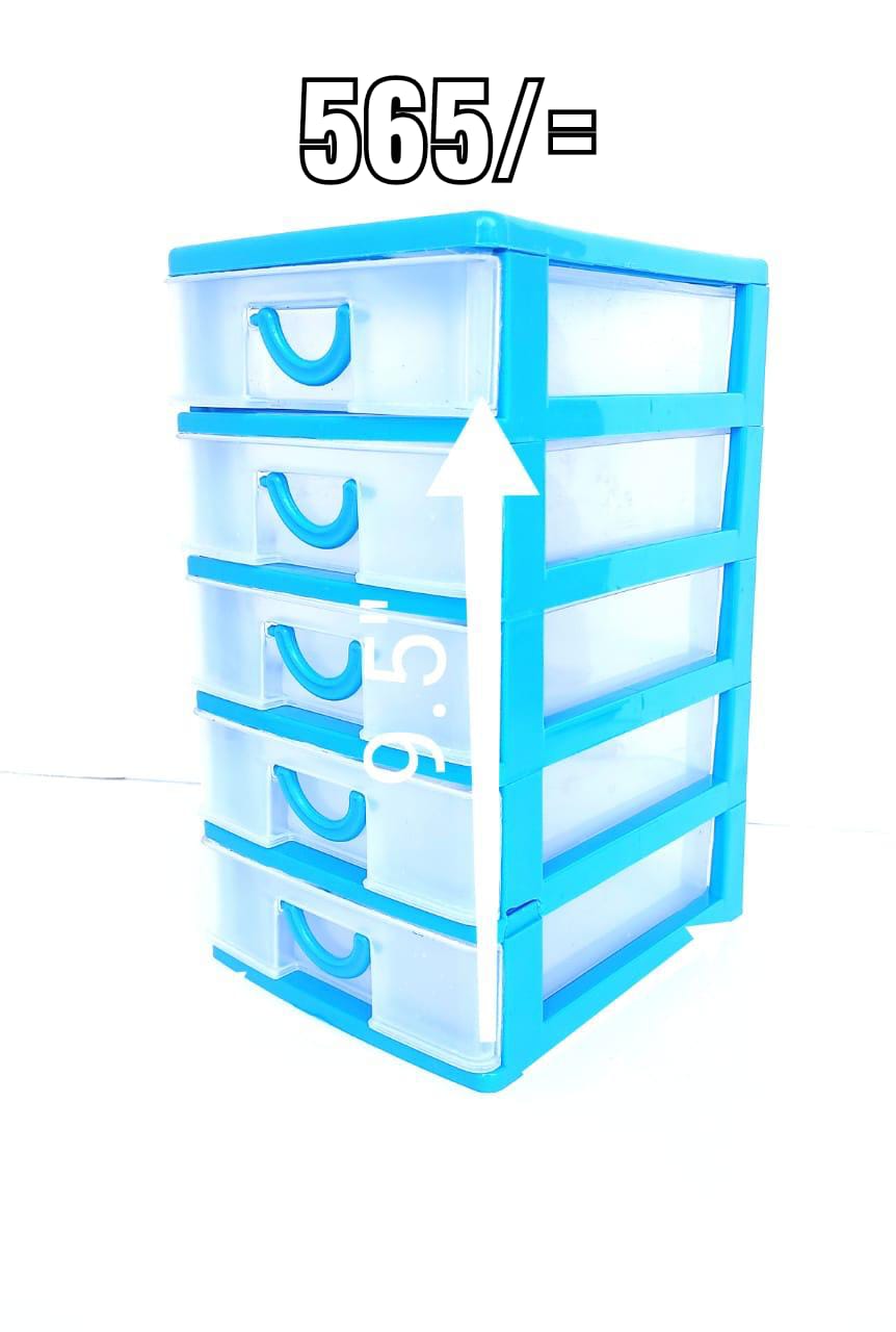 Mini Drawer Plastic Storage Box Stationery Case 5 Drawers Organizer ...