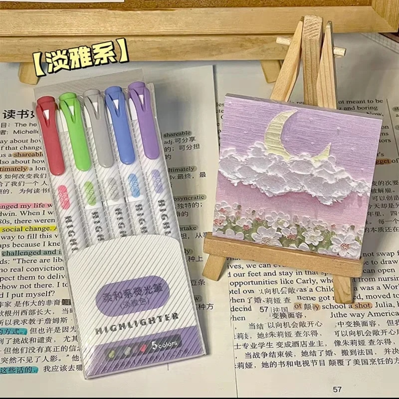 【HOT】 5/15/25 Colors Double Headed Highlighter Pen Set Fluorescent ...