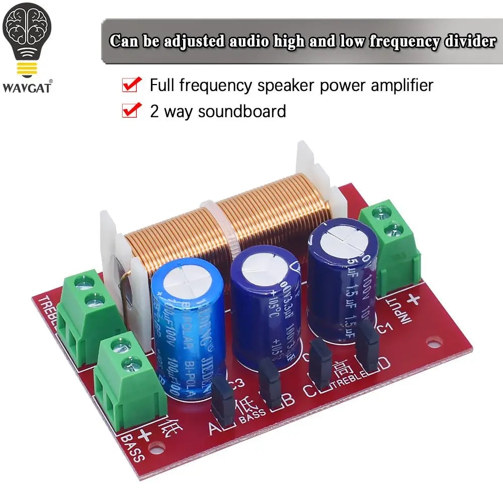 WAVGAT YLY-2088 400W Adjustable 2 Way Crossover Filters 1 Unit Audio ...