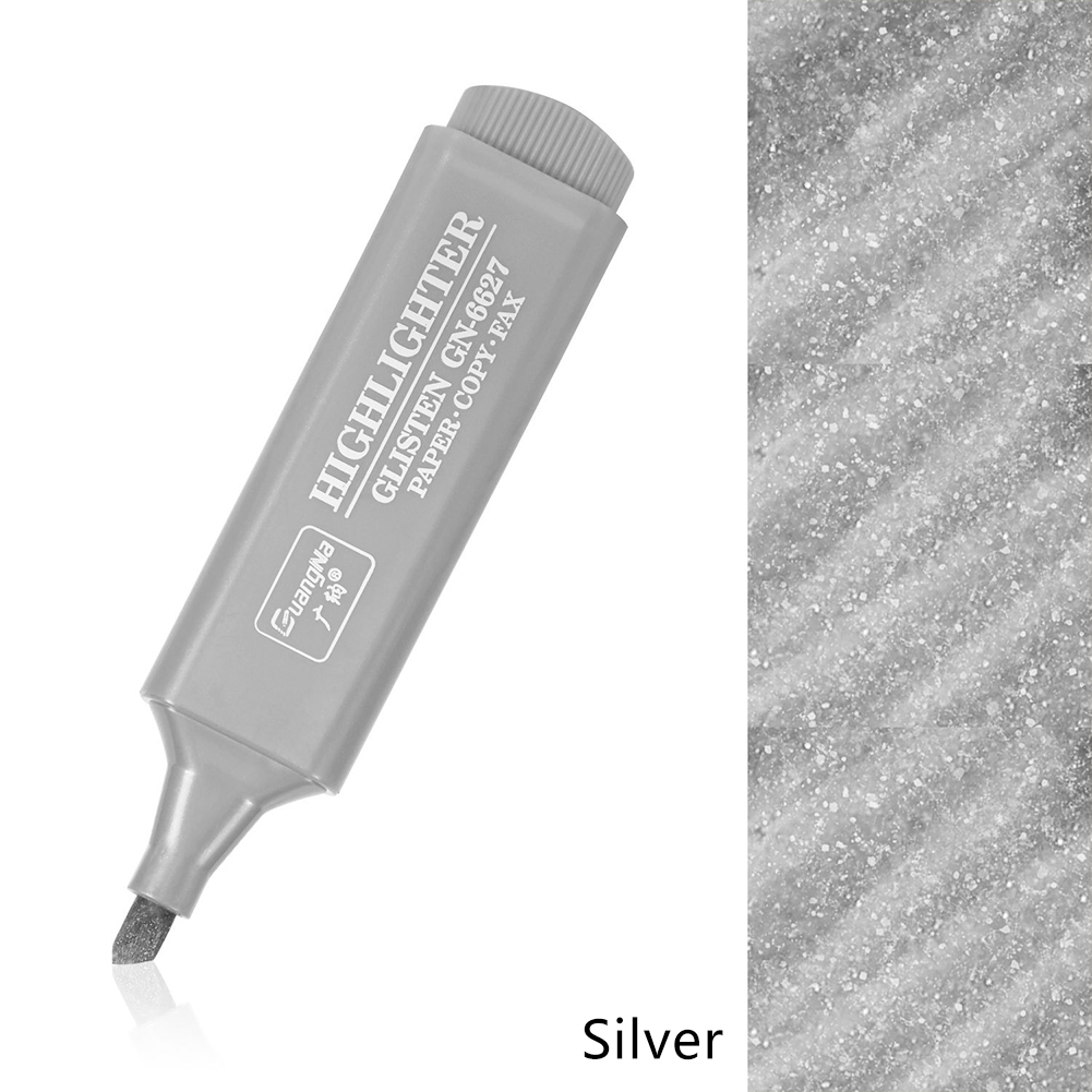 SF 8Colors/set Metallic Highlighter Fluorescent Glitter Markers Note ...