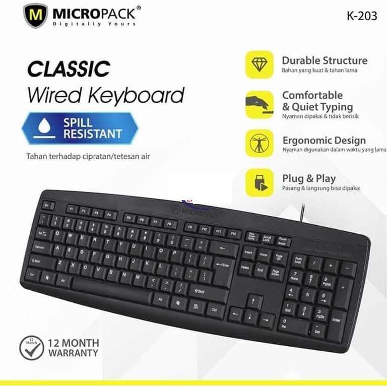 Micropack K203 Wired Keyboard | Daraz.lk