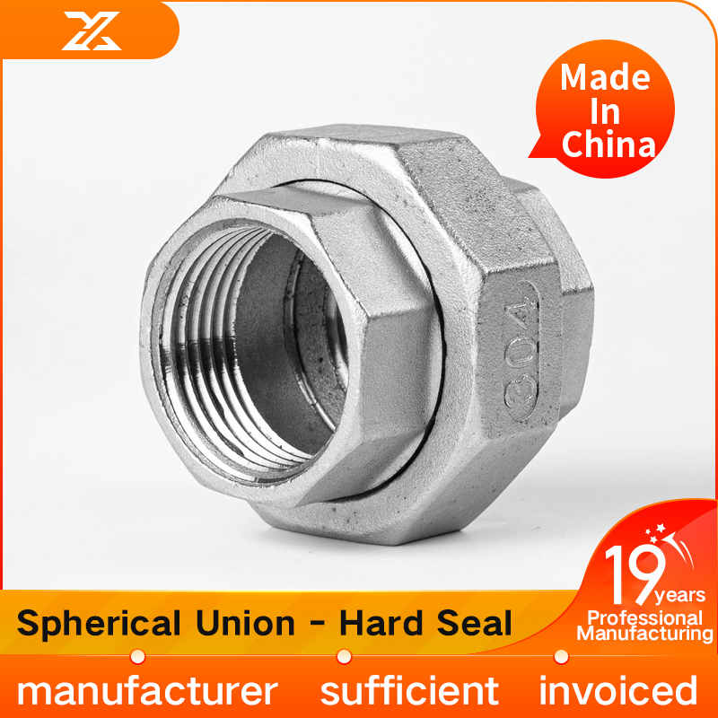 304 stainless steel inner thread spherical union hard sealing water ...