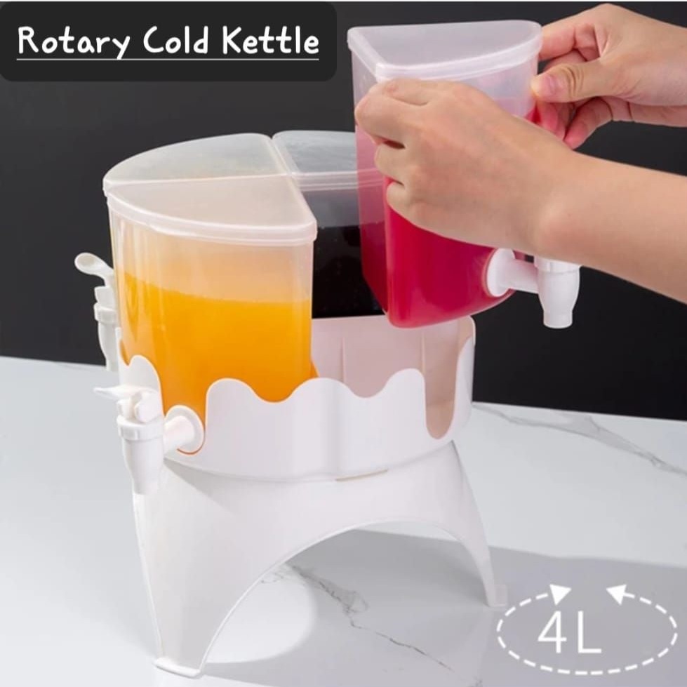 4 in 1 Rotatable Cold Kettle with 4 Taps ( Watch Added Video ) 4L ...