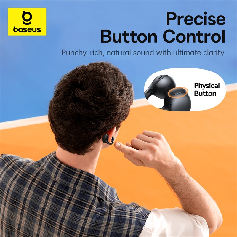 Baseus Bass BC1 Open-Ear Clip-On TWS Earbuds Earphones Lightweight ...