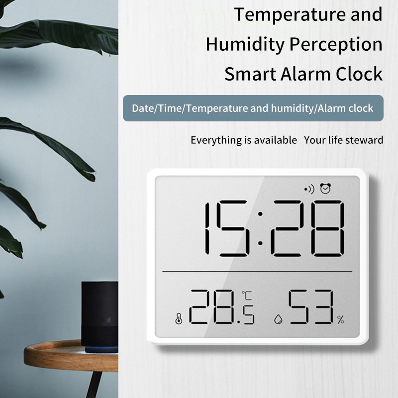 Hygrograph Alarm Clock Temperature and Humidity Clock Simple Electronic ...