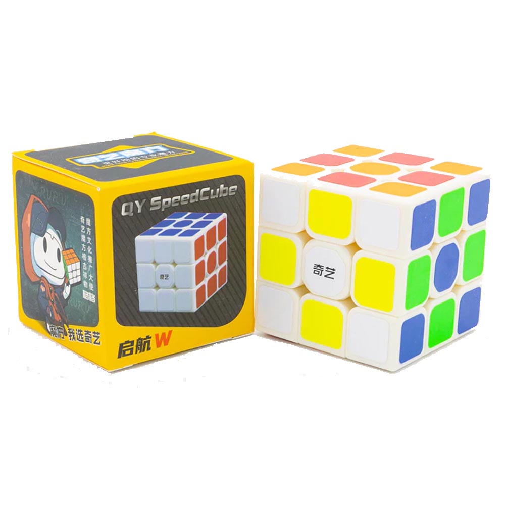 Rubik's Magic Cube - 3x3x3 - Smooth Speed Cube QIYI Cube 5.5cm Rubics Cube Qiyi Cube White With ...
