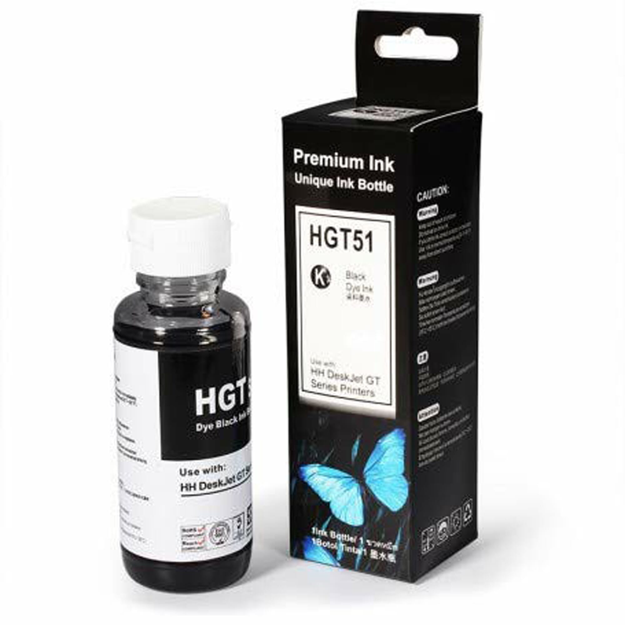 Premium HP HGT51 Black Refill Ink Bottle For HP DeskJet GT Ink Tank ...