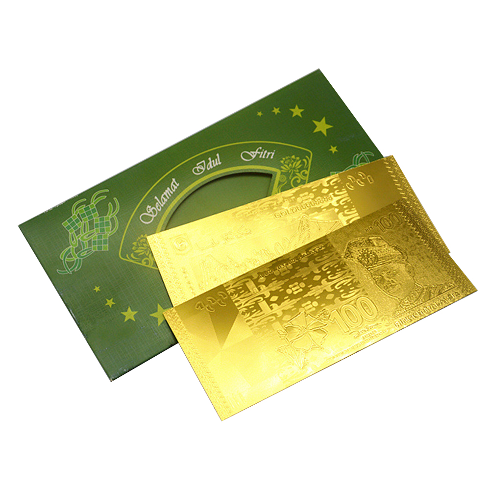 Malaysian Ringgit Banknote 24k Gold Foil Paper Commemorative Banknotes ...