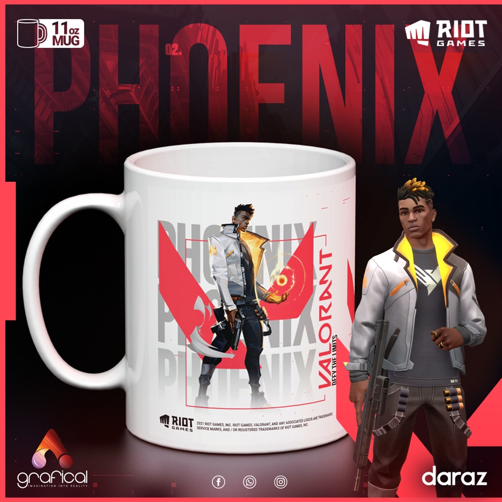 VALORANT MUG - CUSTOMIZED VALORANT GAMING MUG - 16 CHARECTERS | Daraz.lk
