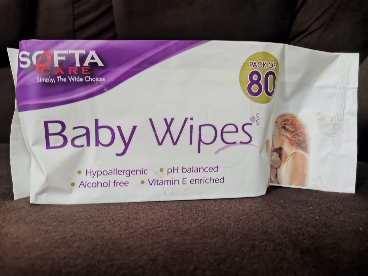 SOFTA CARE BABY WET WIPES 80's PACK | Daraz.lk