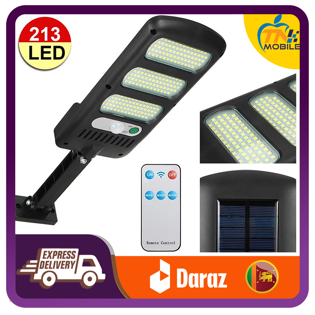 Solar light Street Light Outdoor 213 LED Garden Lamp Human Body ...