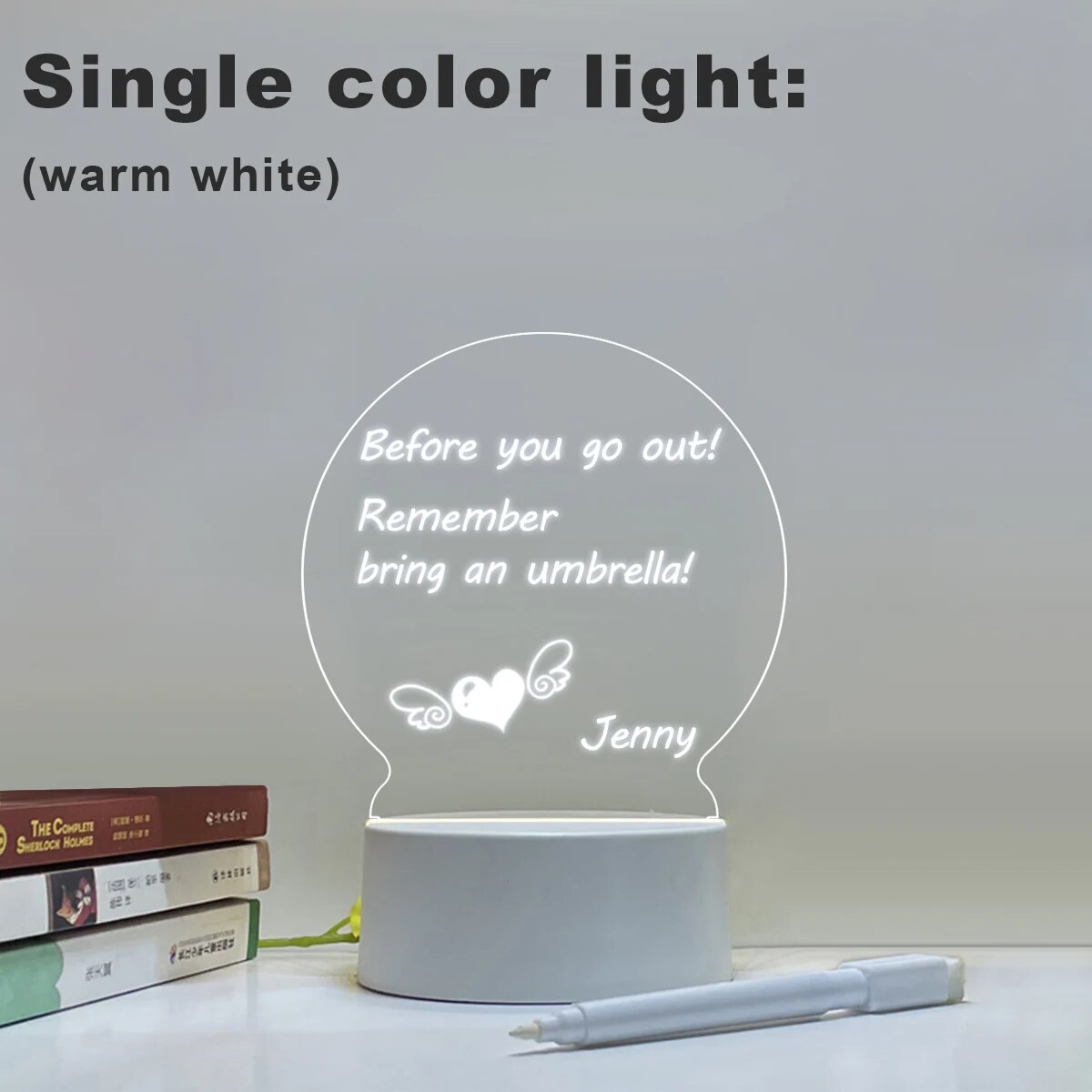 Creative Note Board Table Led Night Light USB Message Board Holiday ...