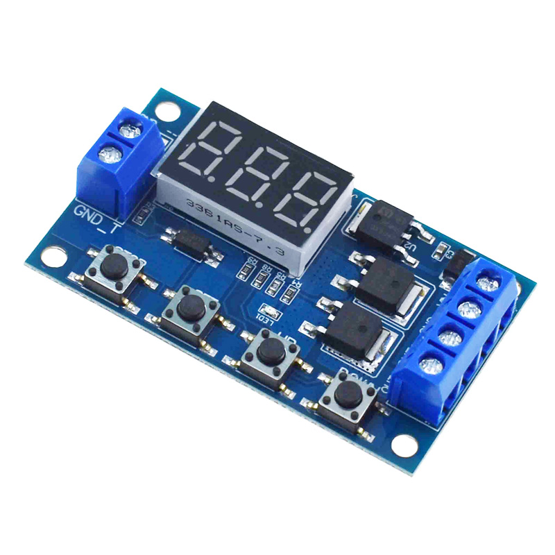 DC 12V 24V Dual MOS LED Digital Time Delay Relay Trigger Cycle Timer ...