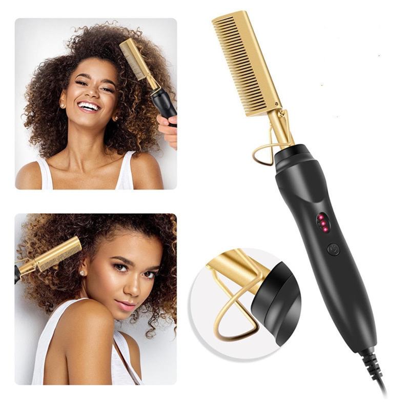 Wet and Dry Electric Copper Comb, Curling Iron, Straightening UK Plug ...